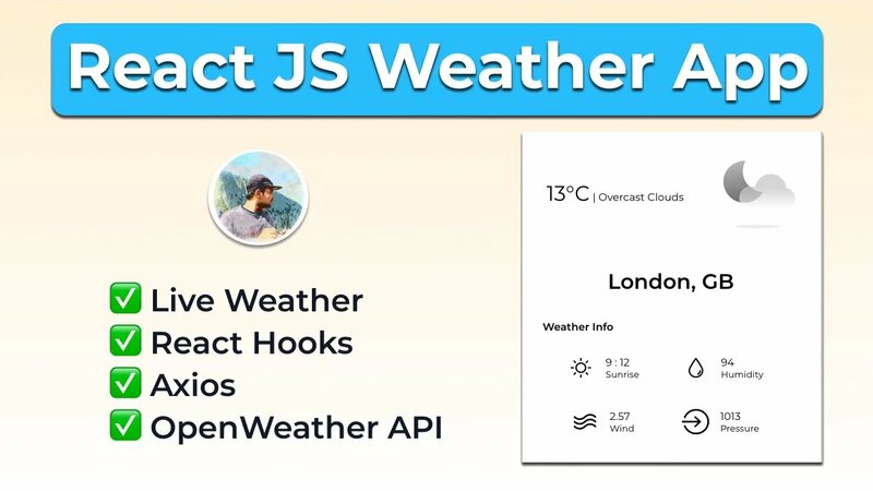 Build A Weather App using React JS | React Weather App | ReactJS Projects - Смотреть онлайн в ...