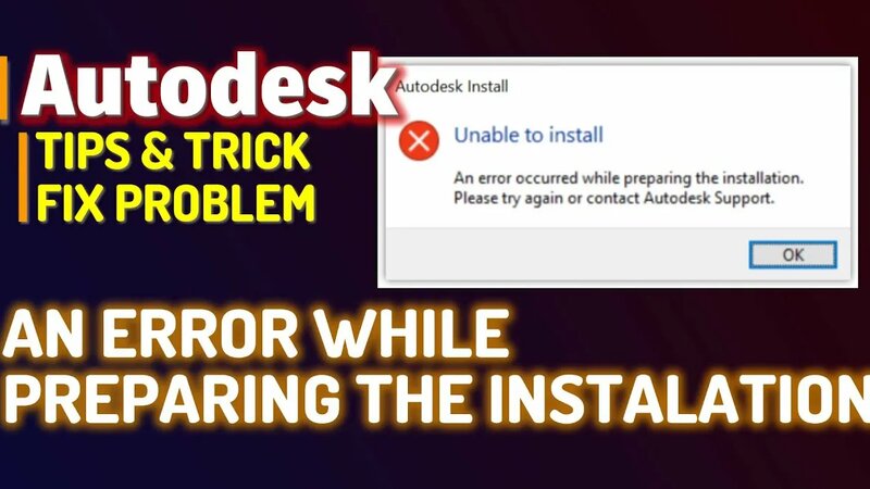 Fix AutoDesk Problem An error occurred while preparing the installation - Смотреть онлайн в ...
