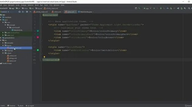 Create a SwitchCompat in Android studio | Android SwitchCompat | how to make custom SwitchCompat ...