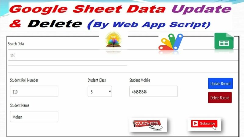 Google Sheet Data Update and Delete by Web app Script II How to Make CRUD Operation with search ...