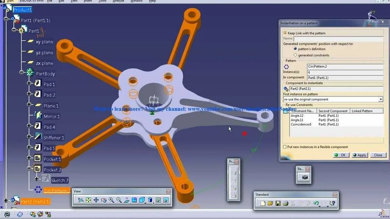 Catia V5 Powerful Tricks #135|Assembly Design|Reuse Pattern without generated constraint ...