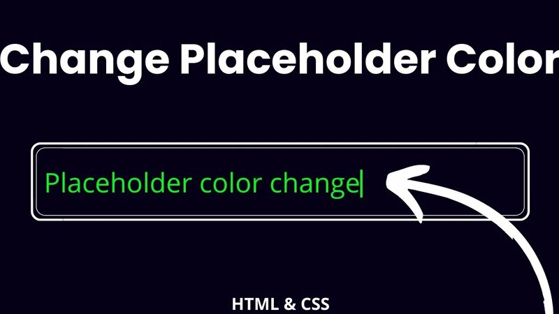 How to Change Color of Placeholder | Change Input Text Color | Simple HTML & CSS Tutorial ...