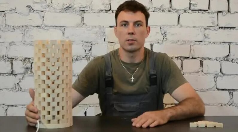 Светильник из деревянного бруса своими руками - Смотреть онлайн в ...