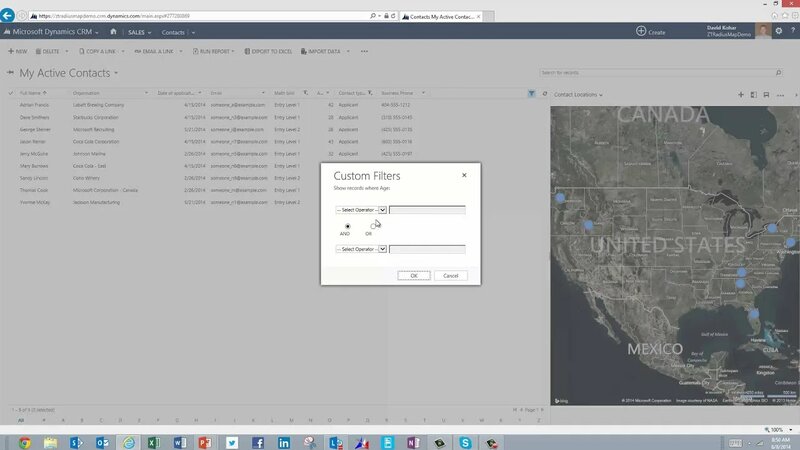 Microsoft Dynamics CRM with Bing Maps