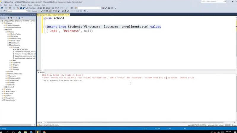How To Insert Data into the Table with SQL Script | Microsoft SQL Server 2017 for Everyone ...