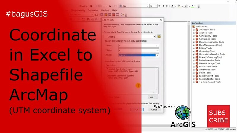 ArcGIS | Add Excel Data to SHP (UTM coordinate system) in ArcMap - Yandex Video aramada ...