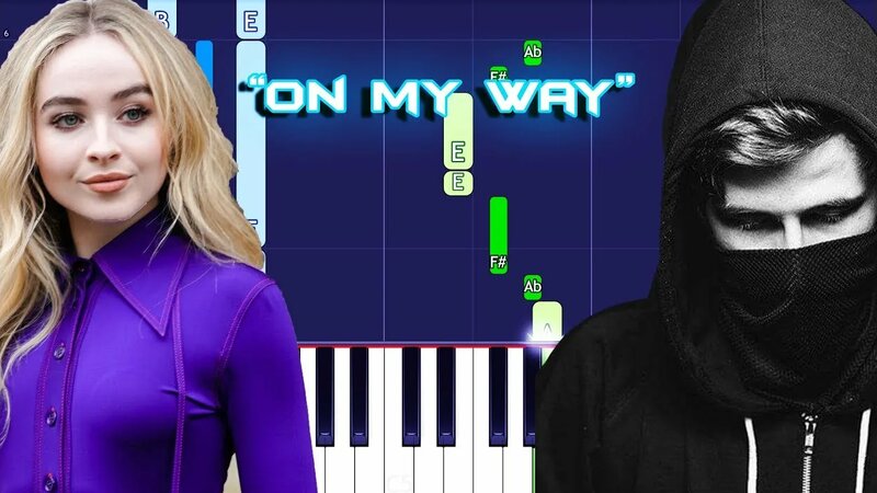 Alan Walker, Sabrina Carpenter & Farruko - On My Way Piano Tutorial EASY (Piano Cover ...