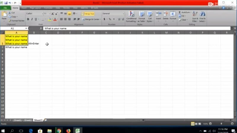 Excel Tips 01 Add Multiple Lines to Text within Cells Use Alt and Enter key within a cell ...