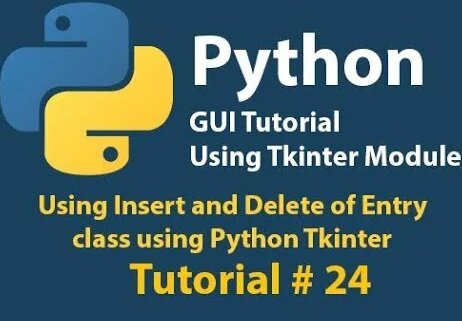 Python GUI: Using insert and Delete Method of Entry Class using python Tkinter Tutorial# 24 ...