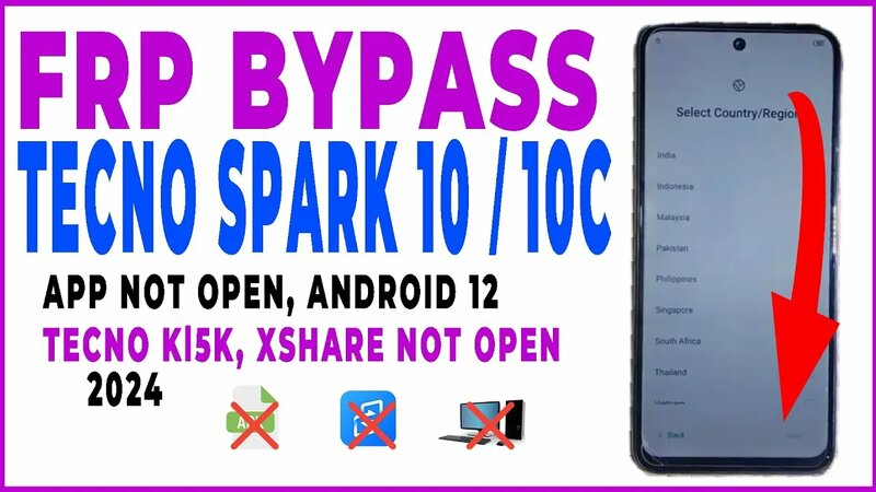 Tecno Spark 10C KI5K HARD Reset AND FRP Bypass Android 12: Without PC - Смотреть онлайн в поиске ...