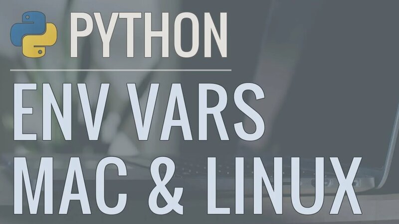 Python Quick Tip: Hiding Passwords and Secret Keys in Environment Variables (Mac & Linux ...