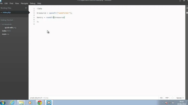 Php Tutorial - read directory and list files