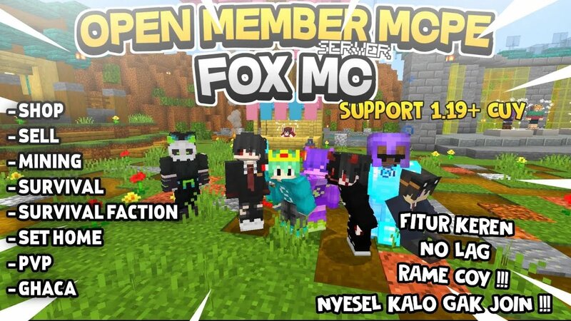 Open member server mcpe on 24 jam !!! survival versi 1.19+ - 1.19.31 | fox MC - Смотреть онлайн ...