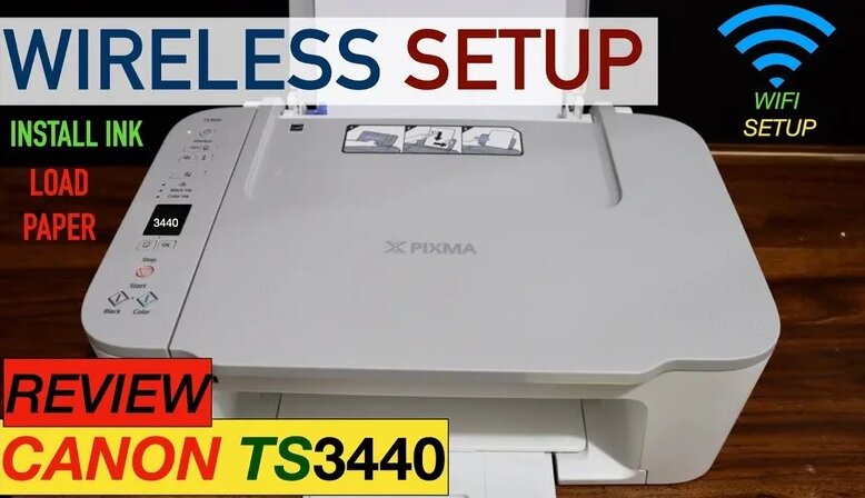 Canon Pixma Ts3440 SetUp, Wireless SetUp, Install Ink, Load paper, Wireless Scanning & review ...