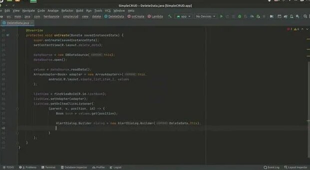 How to Make CRUD App in Android Studio (Java) Using SQLite Part 5 - Delete Data - Смотреть ...