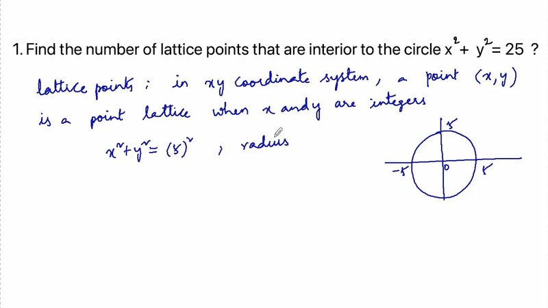 Find the number of lattice points that are interior to the circle x^2+y^2= 25 - Yandex Video ...