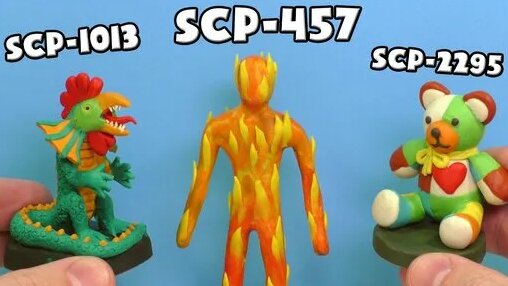 Горящий человек SCP-457, Куролиск SCP-1013 и Медведь SCP-2295 - Лепим из пластилина | Видео ...