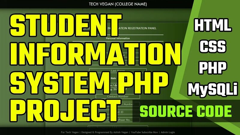 Student Information System PHP Project | Student Management System | HTML JavaScript CSS PHP ...