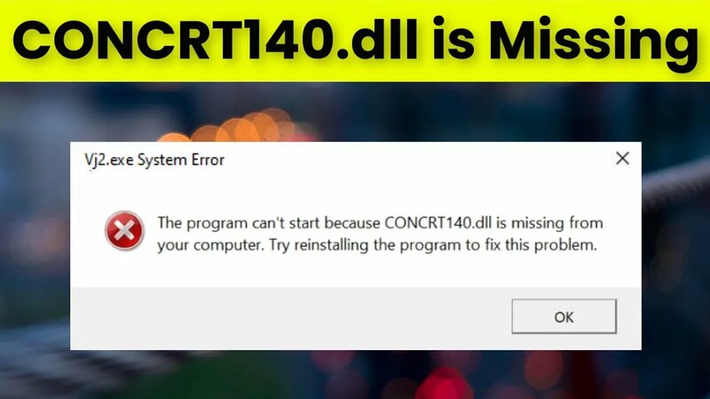 The Program Can't Start Because Concrt140.dll is Missing Your Computer 2022 - Fix - Смотреть ...