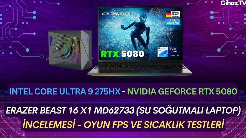 Erazer Beast 16 X1 Md62733 Intel Core Ultra 9 275hx RTX 5080 Su Soğutmalı Laptop İncelemesi ...
