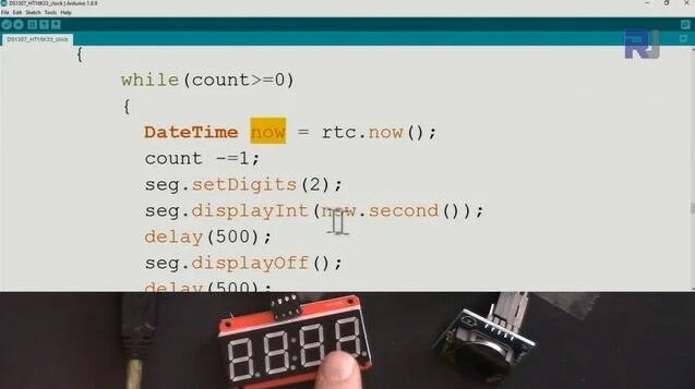 7 projects Build LED LCD Alarm Clock using Ds1307 with Arduino | Lesson 105 - Смотреть онлайн в ...
