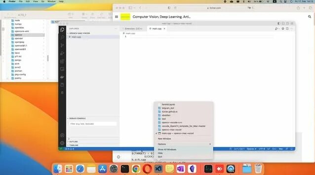 2023 C++ How to Install OpenCV (C++) on MacOS and using in Visual Studio Code (VScode) Project ...