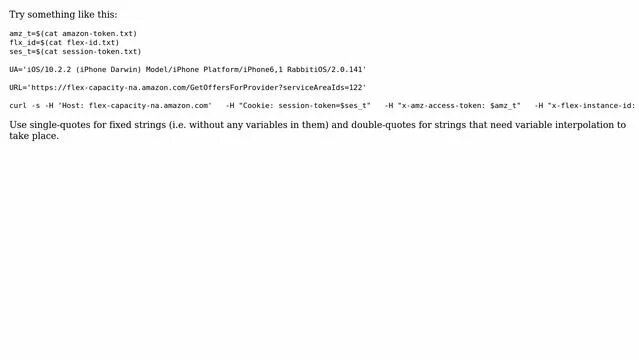 Unix & Linux: curl with variables on bash script (2 Solutions!!) - Смотреть онлайн в поиске ...