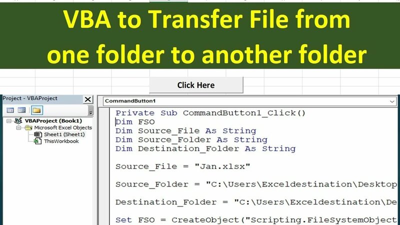 VBA to Copy File from one Folder to another Folder - Excel VBA Tutorial - Смотреть онлайн в ...