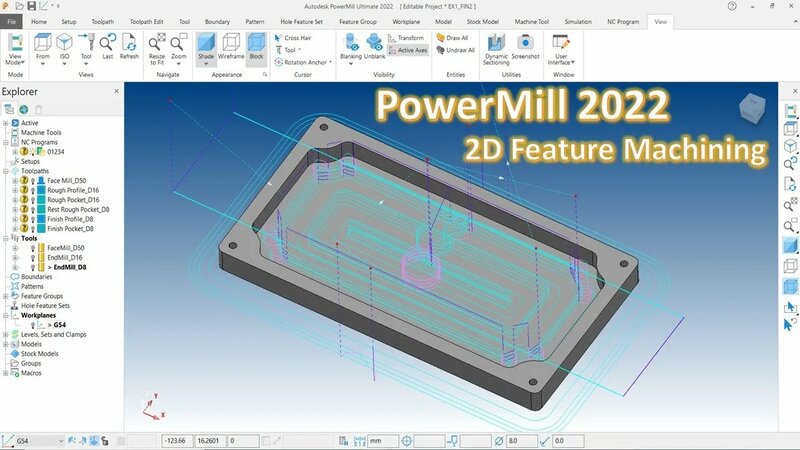 PowerMill 2022 Tutorial #102 | How to Creater Toolpath Mill 2D Feature Machining - Смотреть ...