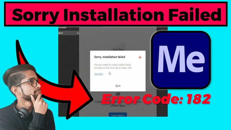 How to Fix Sorry Installation Failed Media Encoder 2019(Error Code 182) - Yandex Video aramada ...