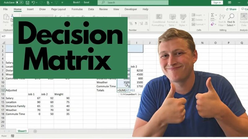How to Create a Decision Matrix in Excel - Смотреть онлайн в поиске Яндекса по Видео