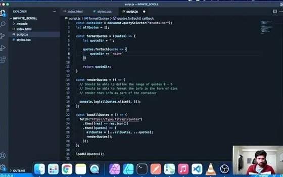 Infinite Scrolling with Intersection Observer API - Javascript Tutorial - Смотреть онлайн в ...