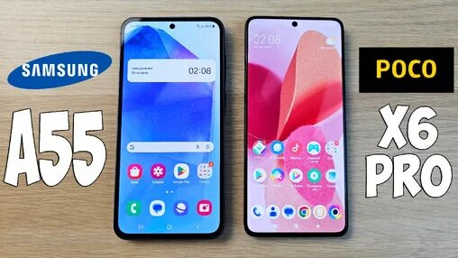 Samsung galaxy A55 vs poco X6 pro - что выбрать? полное сравнение! - Смотреть онлайн в поиске ...