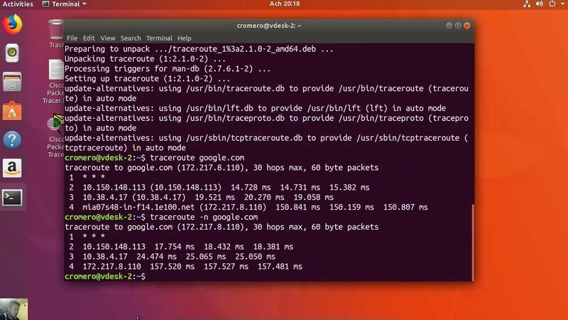 Install Traceroute on Ubuntu Desktop 17.10 (Tracert on GNU/Linux)