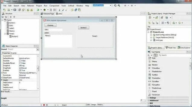 #1 Программирование в Delphi. Hello World на Delphi - Смотреть онлайн в поиске Яндекса по Видео