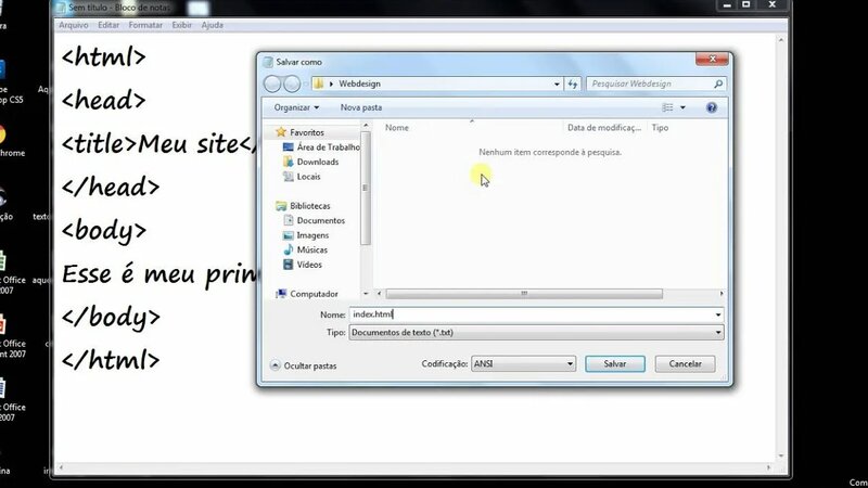 Como criar um site do zero - Aulas de HTML/Html5 e CSS - Aula 1 - Смотреть онлайн в поиске ...