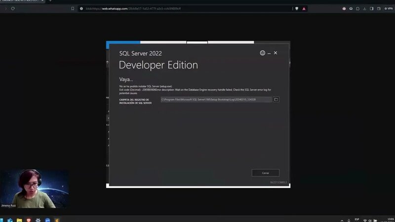Error SQL Server Exit code 2061893606 Error description Wait on the database Engine recovery ...
