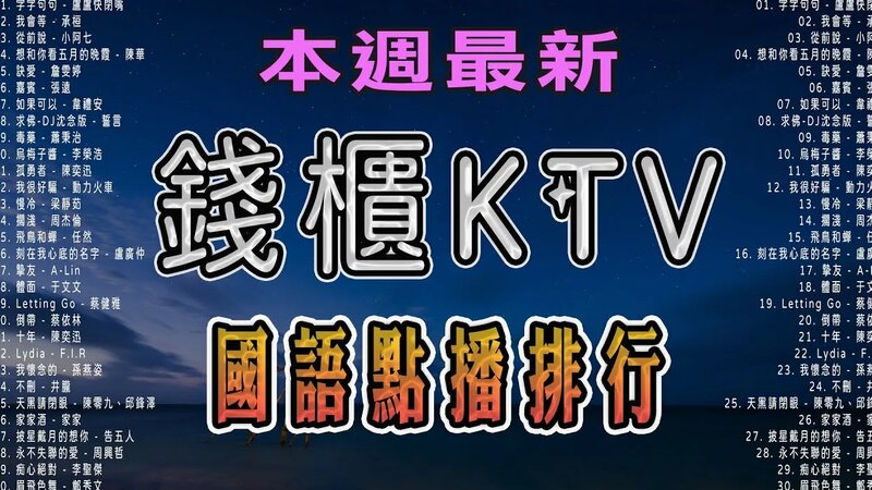 #錢櫃ktv 國語點播排行 | #內附完整榜單、歌詞 | Kkbox 風雲榜 | #Ktv練唱版 | Ktv必練 保證練會 高音質 #捲動歌詞 - Смотреть онлайн в ...