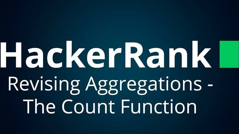 Решение SQL задания "Revising Aggregations - The Count Function" на HackerRank.com - Смотреть ...