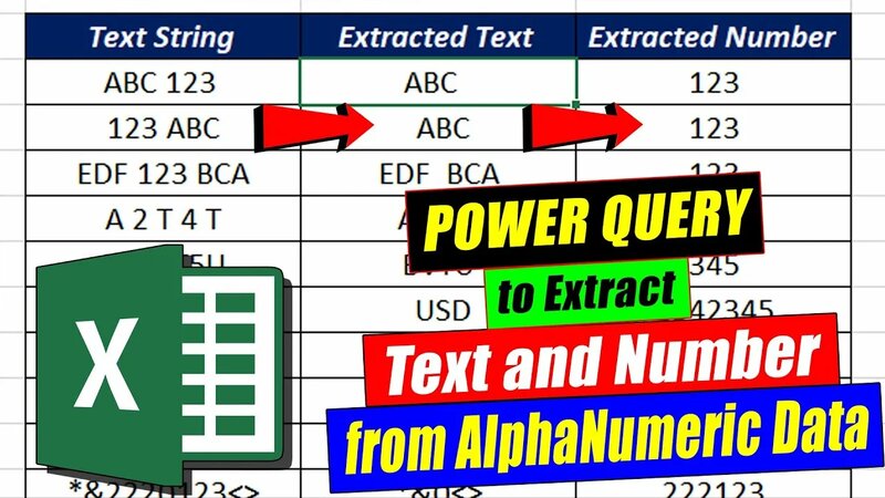 Power Query to Extract Number and Text from Alphanumeric Data - Смотреть онлайн в поиске Яндекса ...