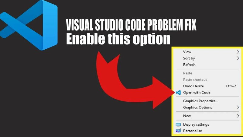 Visual studio code problem fix || how to enable open with code in vscode | 2021 - Yandex Video ...