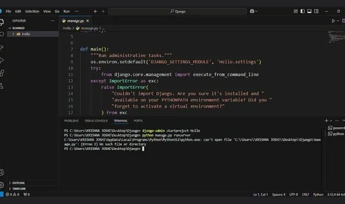 How to Install & Run Django in Visual Studio Code | Setup Django in VSCode (2025) - Смотреть ...