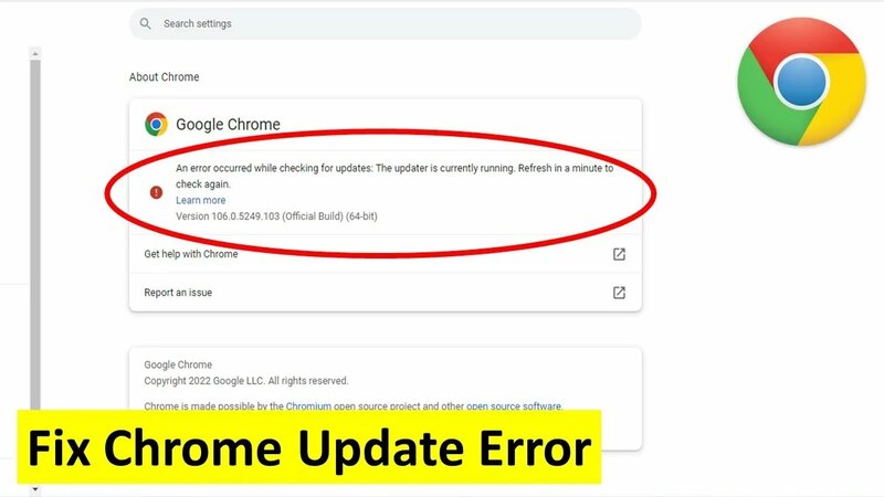 Fix An Error Occurred While Checking for Update Error in Google Chrome - Yandex Video aramada ...