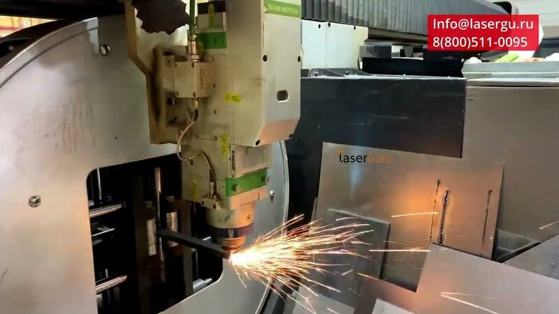 Лазерный станок для раскроя листового металла с модулем для резки труб и профиля sekirus 6 квт ...