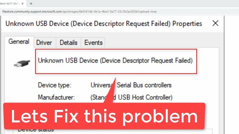 USB Device Descriptor Failure in Windows 10 (fix) - Смотреть онлайн в поиске Яндекса по Видео