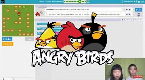 How to Code Angry Birds in Code.org: Course E Lesson 2: Coding with Comments Puzzle 10-12 ...