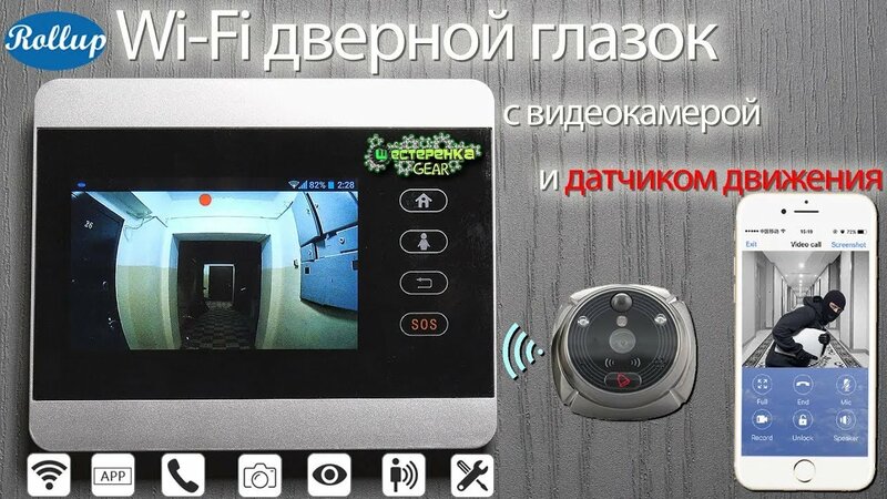 iHome 5 Wi Fi Дверной глазок с видеокамерой и датчиком движения