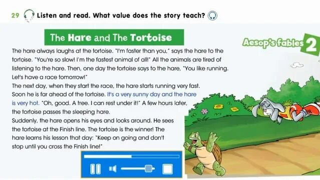 Smiles 4 Module 1 Aesops fables 2 "The Hare and The Tortoise ...