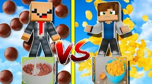 Шоколадные шарики лаки блок vs хлопья лаки блок! нуб против про! выжить ...