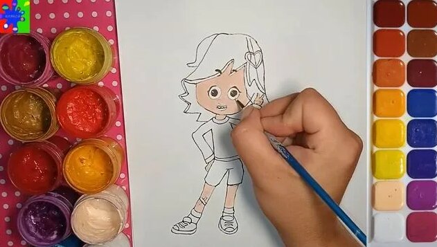 Чуч- Мяуч рисуем Марусю из нового мультика. Раскраска для детей ...